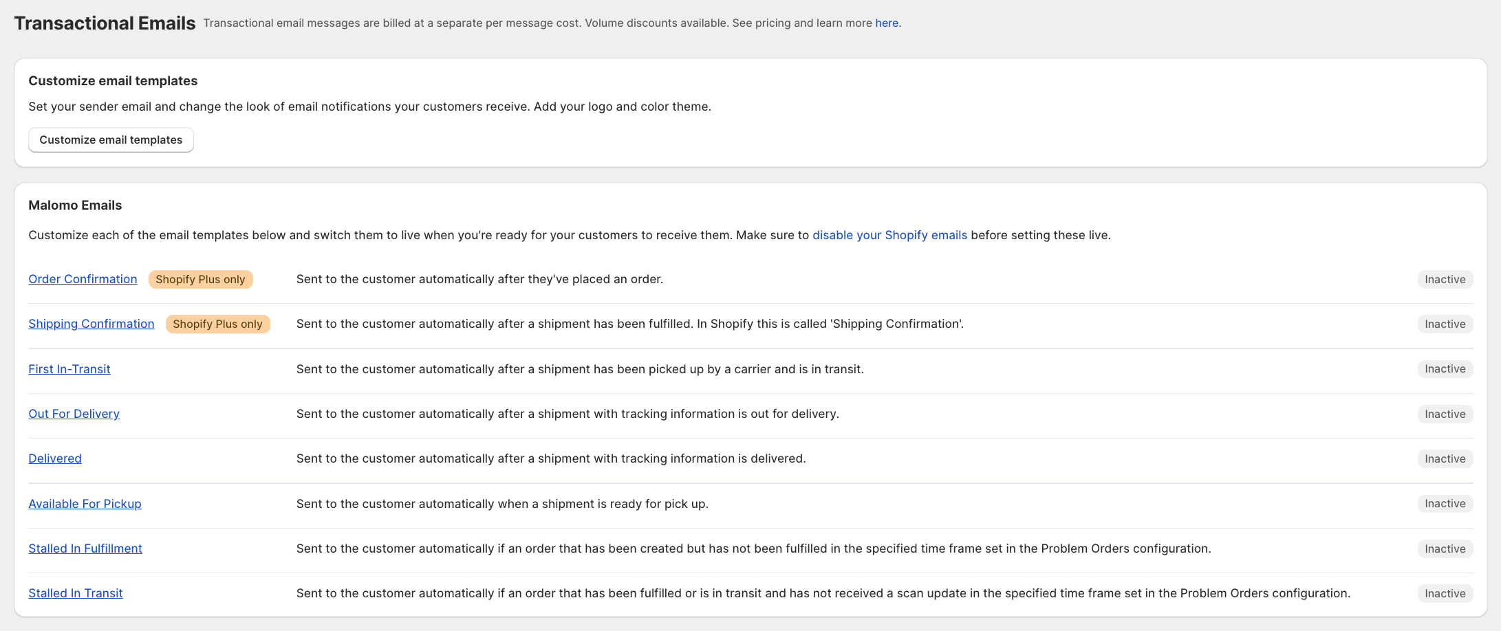 Event Triggers for Malomo Transactional Email